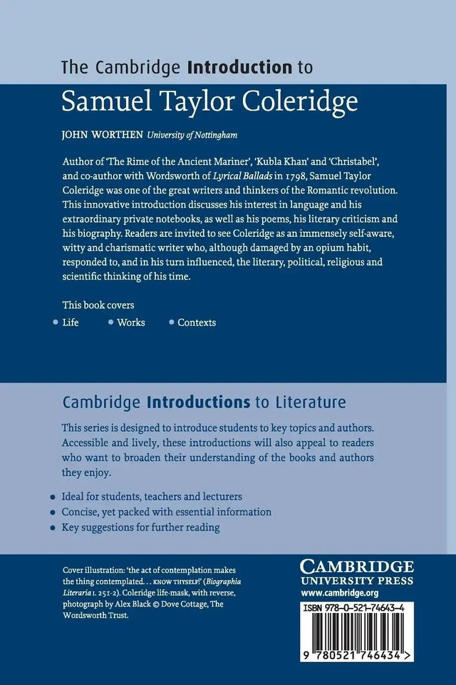 John Worthen | The Cambridge Introduction to Samuel Taylor Coleridge ...