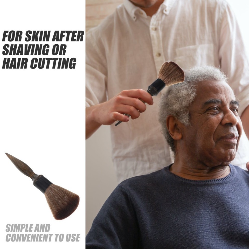 Hair Cutting Neck Duster Brush Barber Brush Wooden Handle Neck Duster ...