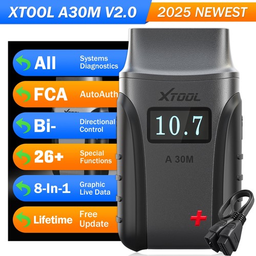 XTOOL A30M V2.0 Wireless BT OBD2 Scanner Bidirectional W/ OBDII Extension Cable | eBay UK