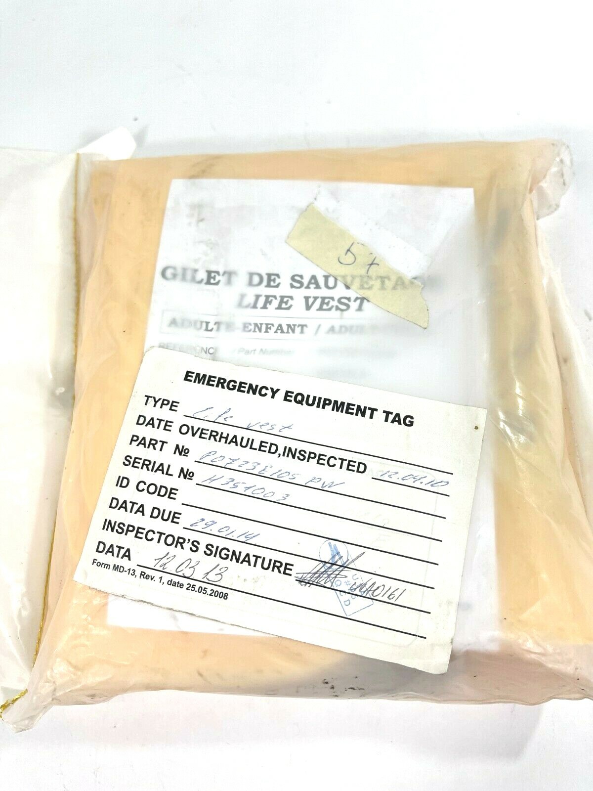 EAM Life Vest Model KSE-35L8 PN P0723E105PW | eBay