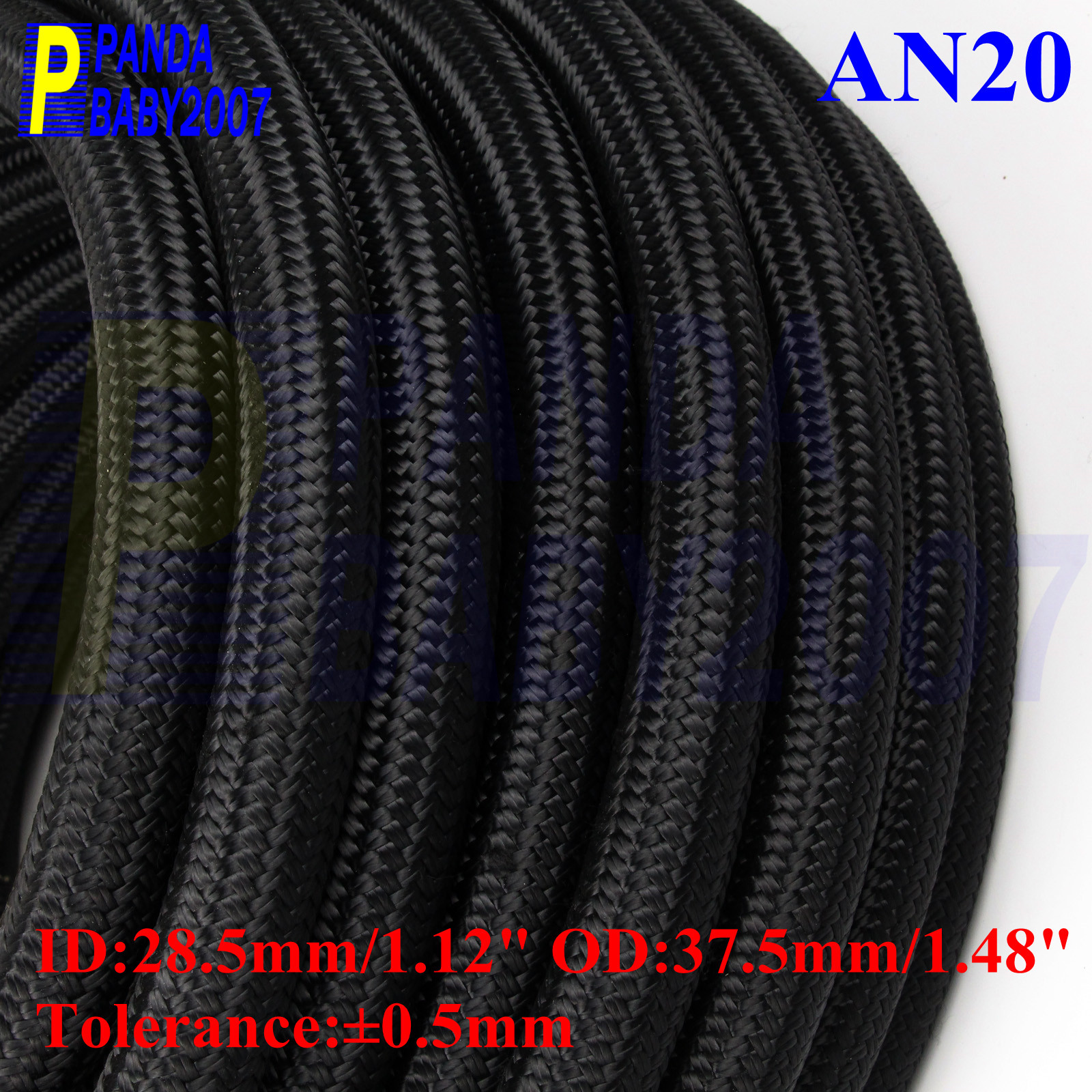 10FEET AN20 -20 20AN STEEL NYLON BRAIDED OIL FUEL RUBBER HOSE LINE ...