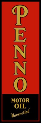 Penno Motor Oil Vertically Oriented NEW Sign 12x36" USA STEEL XL Size ...