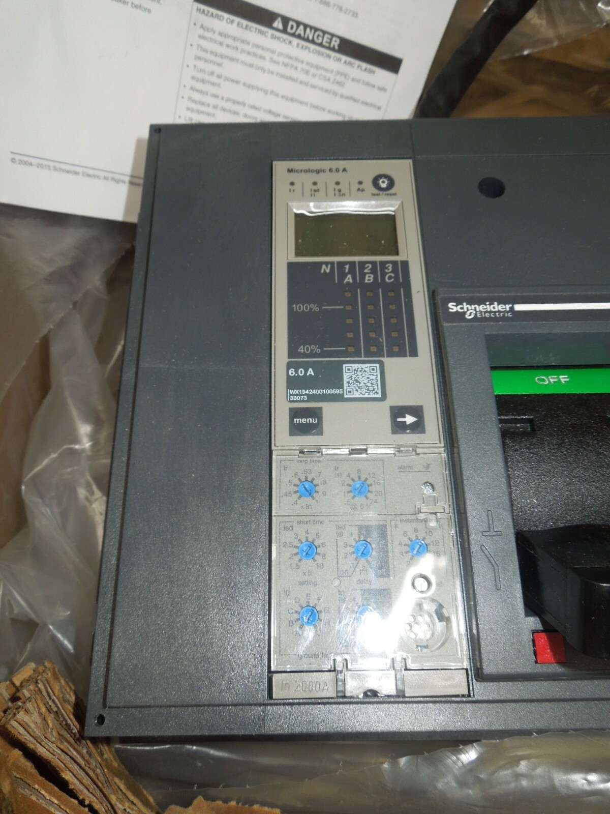 Cat 244-9869 Square D PowerPact RG 2000 NRGF36200CU44A 2000A 3P 600V 6 ...