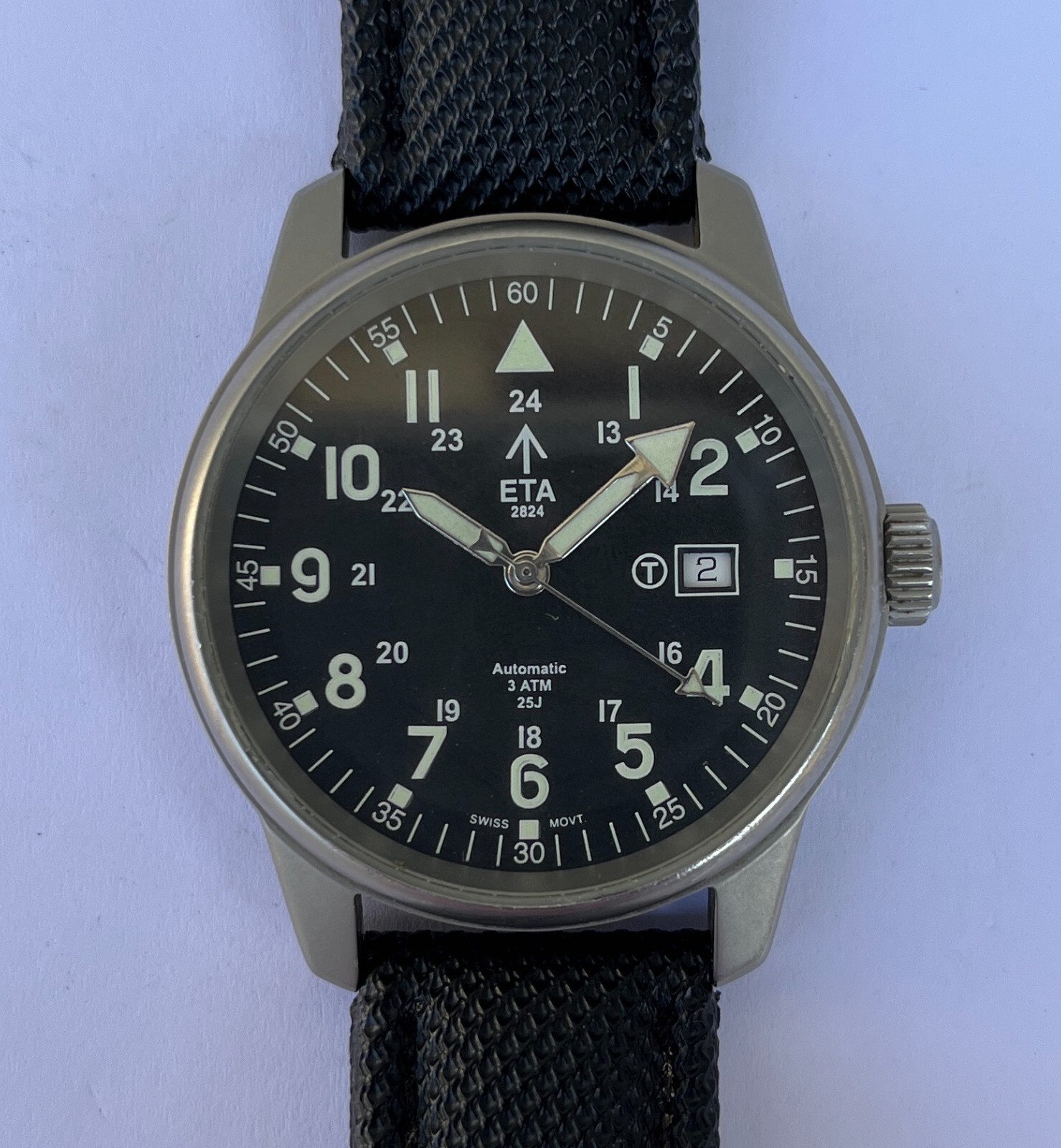 ETA Military-Style Automatic 2824-2 Wristwatch *NR* | eBay