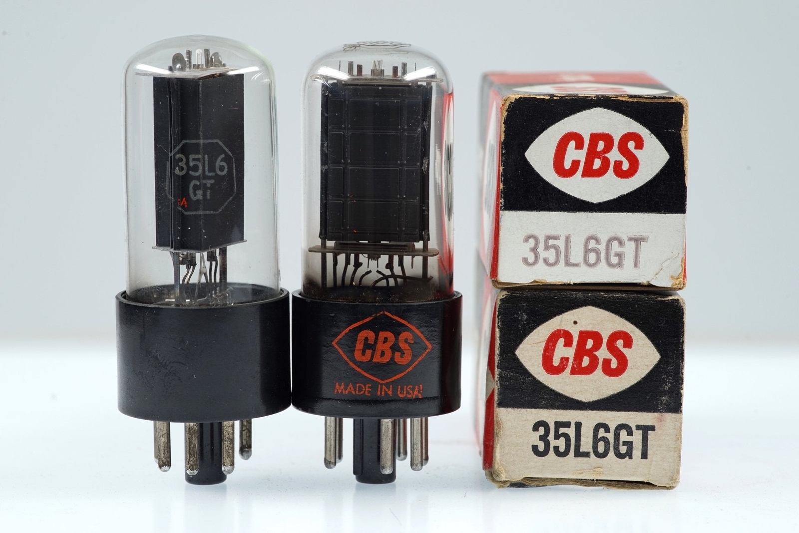 2 Vintage CBS 35L6 GT Octal Beam Power Tube Power/Output Valve ...