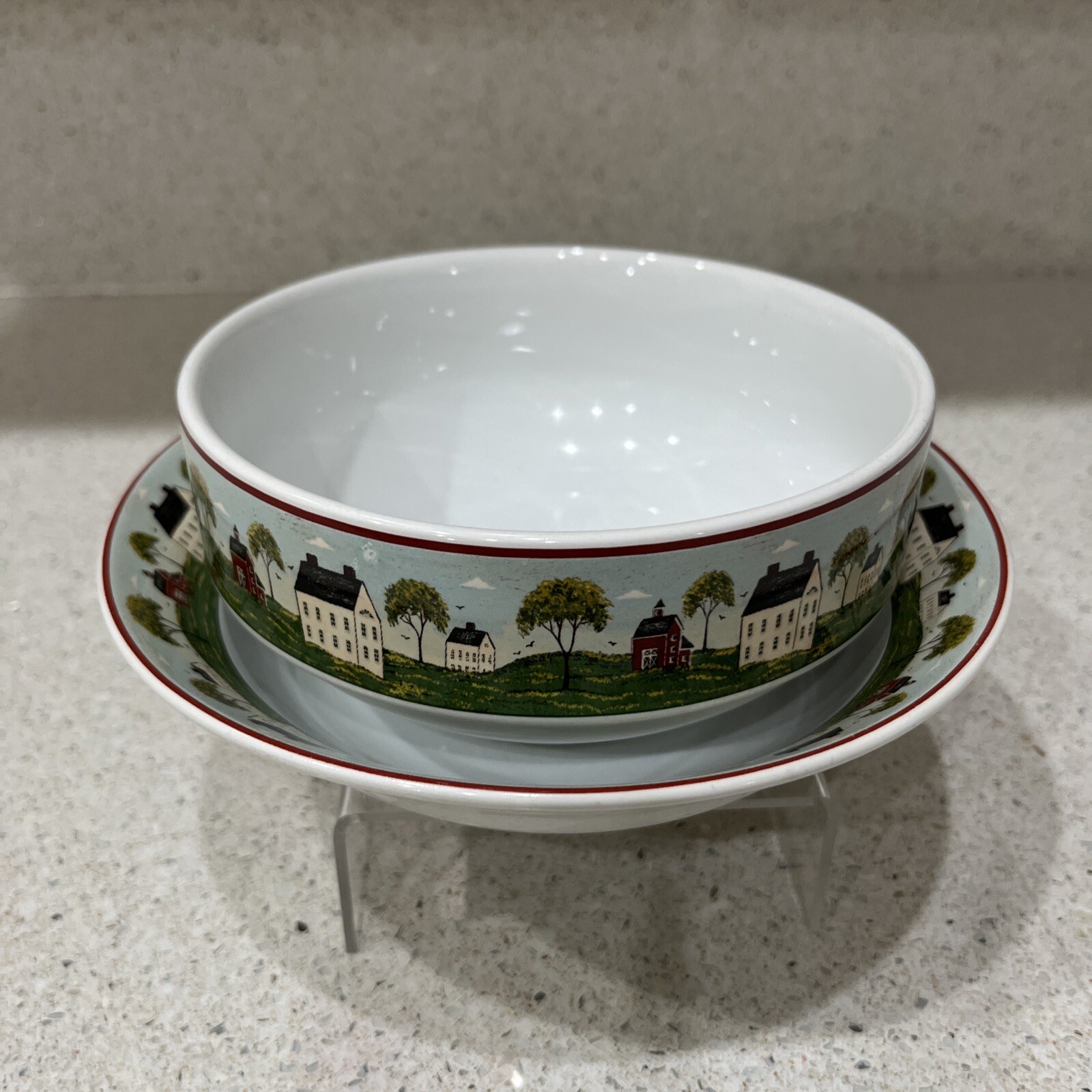 Sakura Brandon House “Country Life” by Warren Kimble Ceramic Bowl Set ...