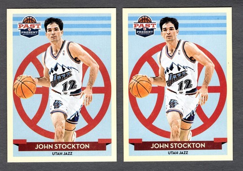 (2) 2012-13 PANINI PAST & PRESENT JOHN STOCKTON CARD #112 LOT **NM-MT ...