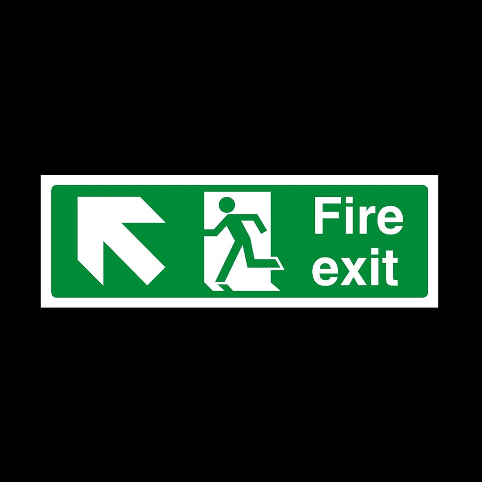 Fire Exit Plastic Sign or Sticker - Emergency Exit, Escape | eBay UK