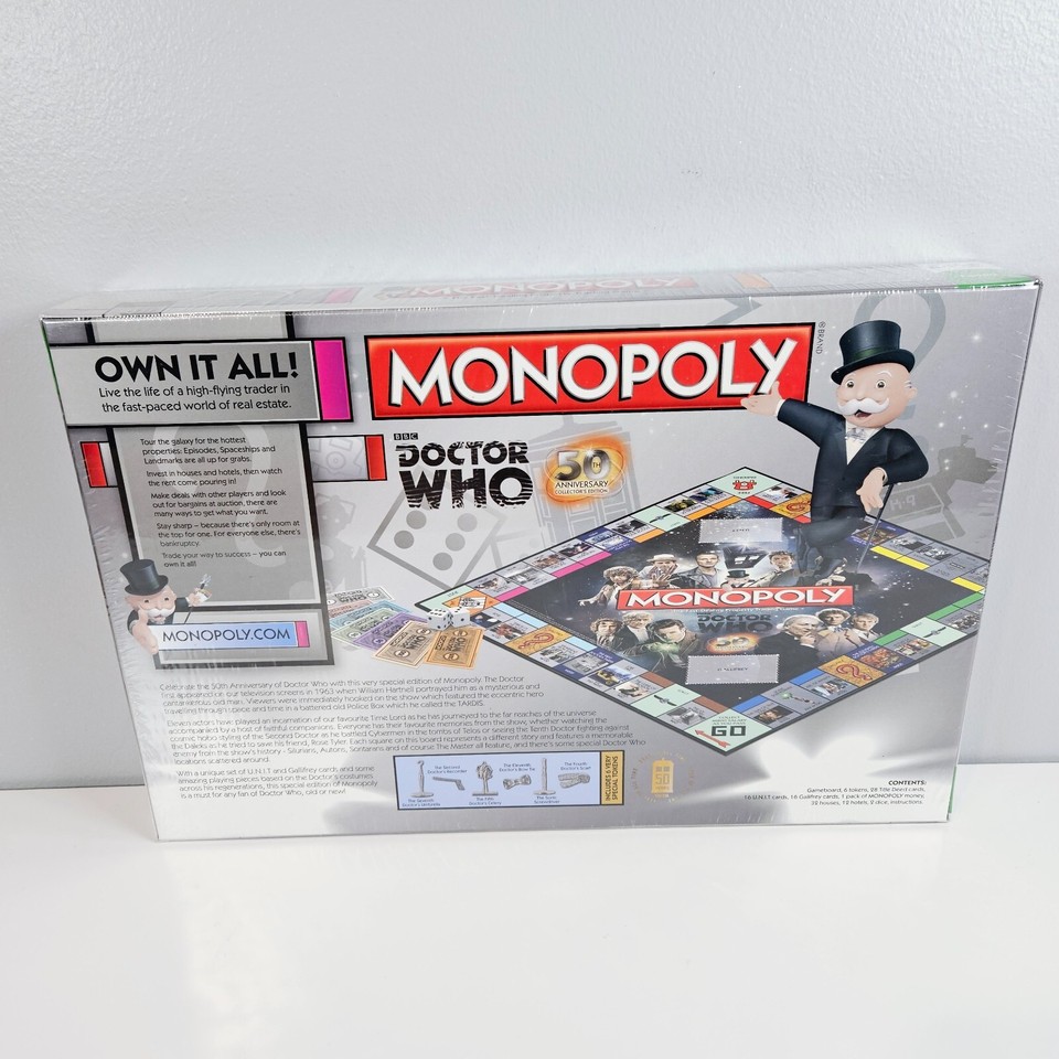 Monopoly - Doctor Who 50th Anniversary Collector's Edition Board Game ...