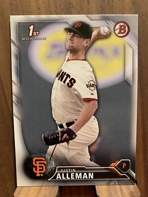 JUSTIN ALLEMAN 2016 BOWMAN DRAFT #BD-71 1st card | eBay