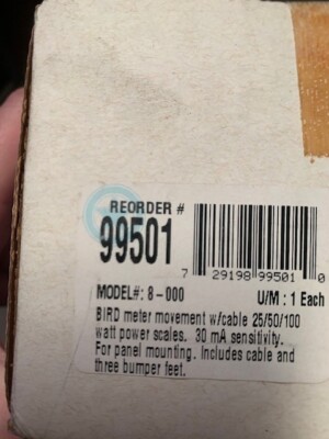 8-000 BIRD METER MOVEMENT KIT | eBay