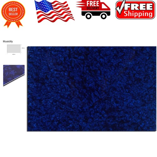 Guitar Bass Pickguard Blank Material - DIY Blue Pearl 4Ply Sheet ...