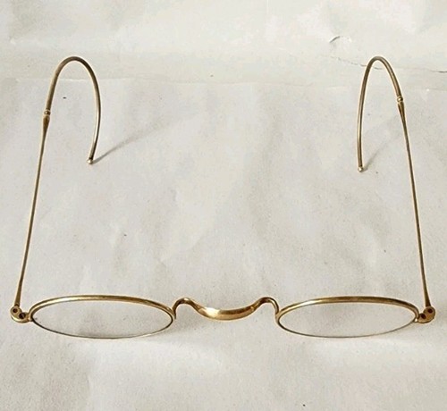 Antique GUDZ GOLD Wire Rim Round Lens Eyeglasses No Case | eBay