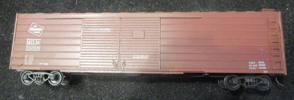 O Scale Milwaukee Road 50' Double Door Horizontal Rib Box Car (OMRA47 ...