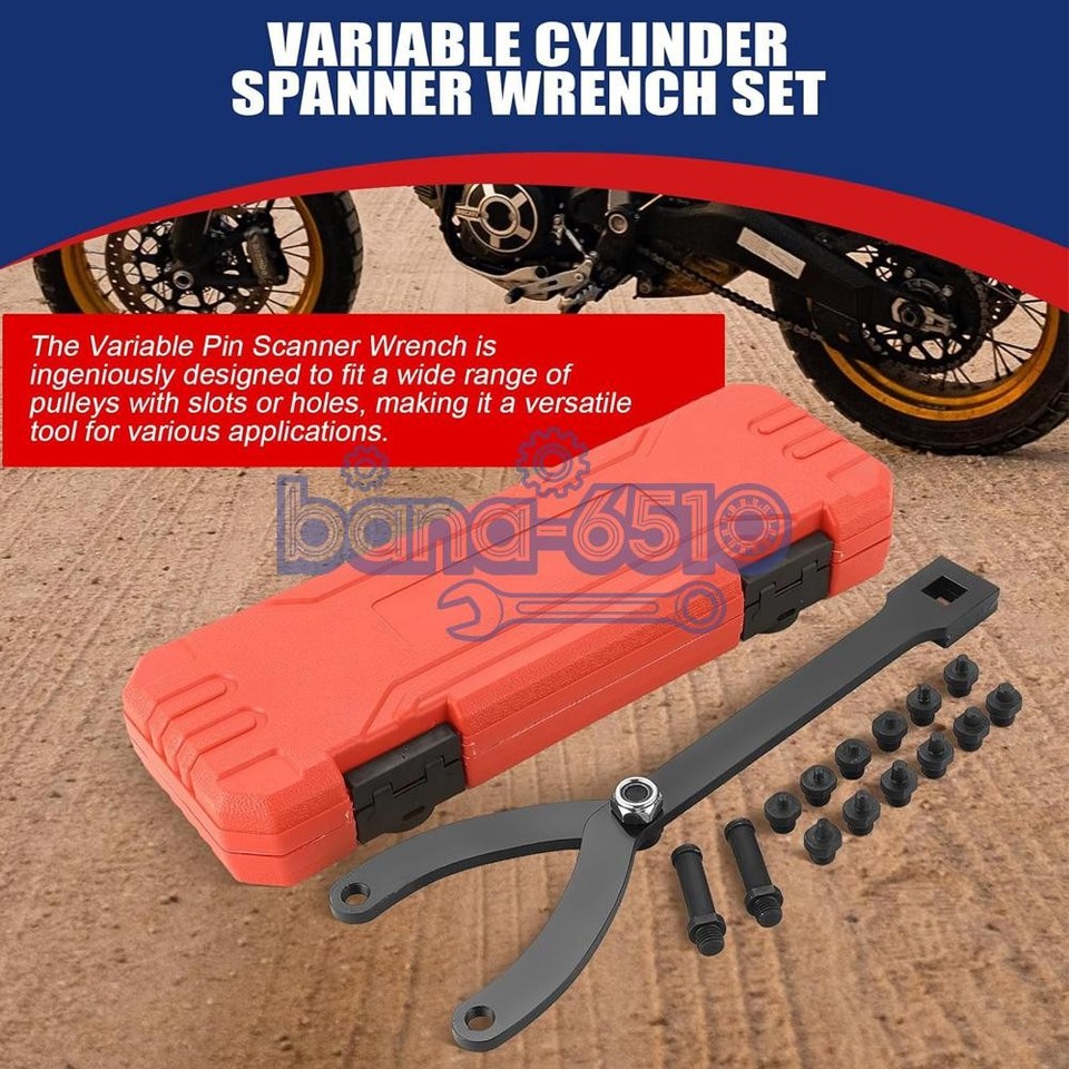 Adjustable Variable Pin Spanner Wrench Drive Fan Clutch Pully Holder ...