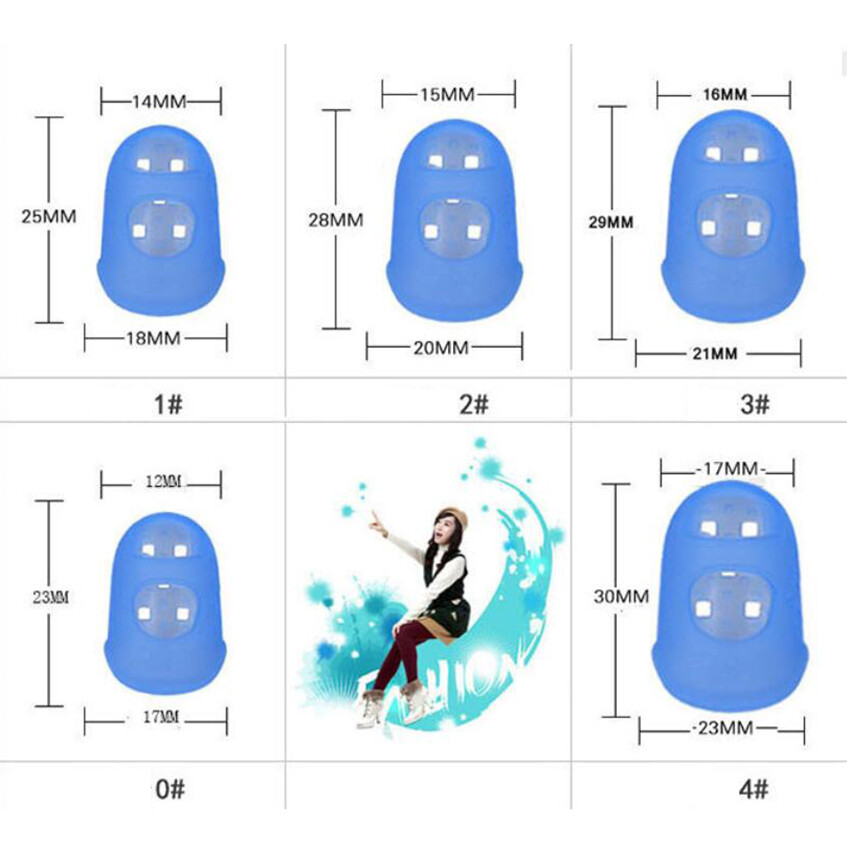 1Pc Silicone Finger Caps Fingertip Cover Learner Protector Care For ...