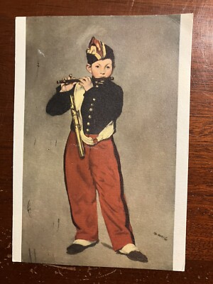 Manet Le Fifre Young Boy Playing The Fife Louvre 1960s Vtg Art Postcard ...