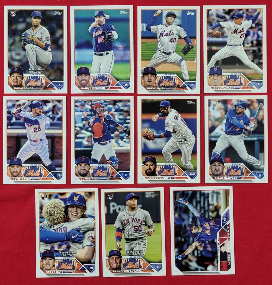 2023 Topps S1/S2/Update NEW YORK METS 36-card team set Senga Alvarez ...