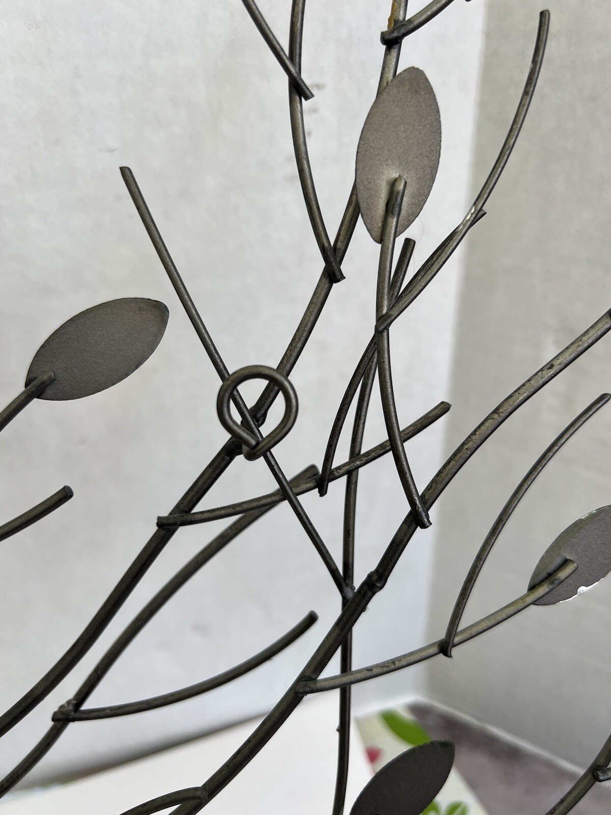 Large Metal Art Wire Tree Branches Leaves Wall Decor Industrial 22” X28 ...