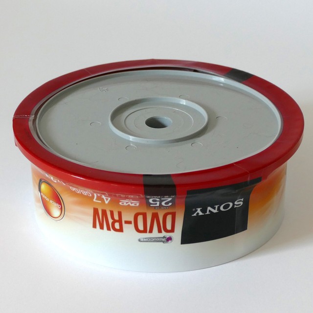 SONY DVD-RW 4.7 GB/Go 25 Pack 1x-2x 120m 25DMW47SP Rewriteable Discs ...