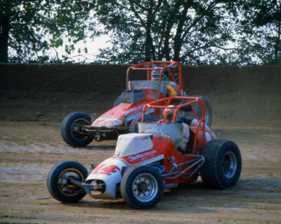 JOHNNY PARSONS JR & DUKE COOK 1979 USAC SPRINTS AT NEW BREMEN 8X10 ...