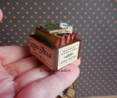 HALLOWEEN MAGIC SPELL CRATE & BOOKS ~ DOLLHOUSE MINIATURES | eBay