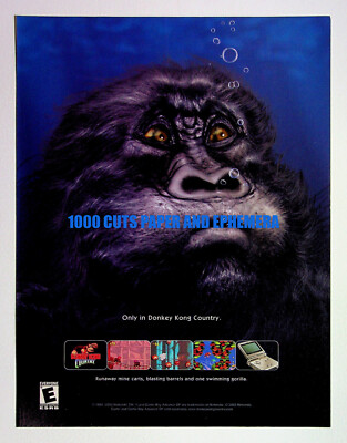 Donkey Kong Country Nintendo Game Boy Advance 2003 Print Magazine Ad ...