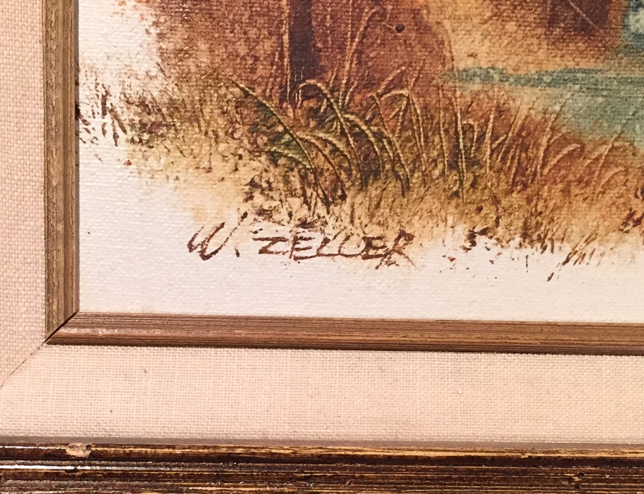 W. Zeller Signed Original Painting Excellent Condition Listed Artist ...