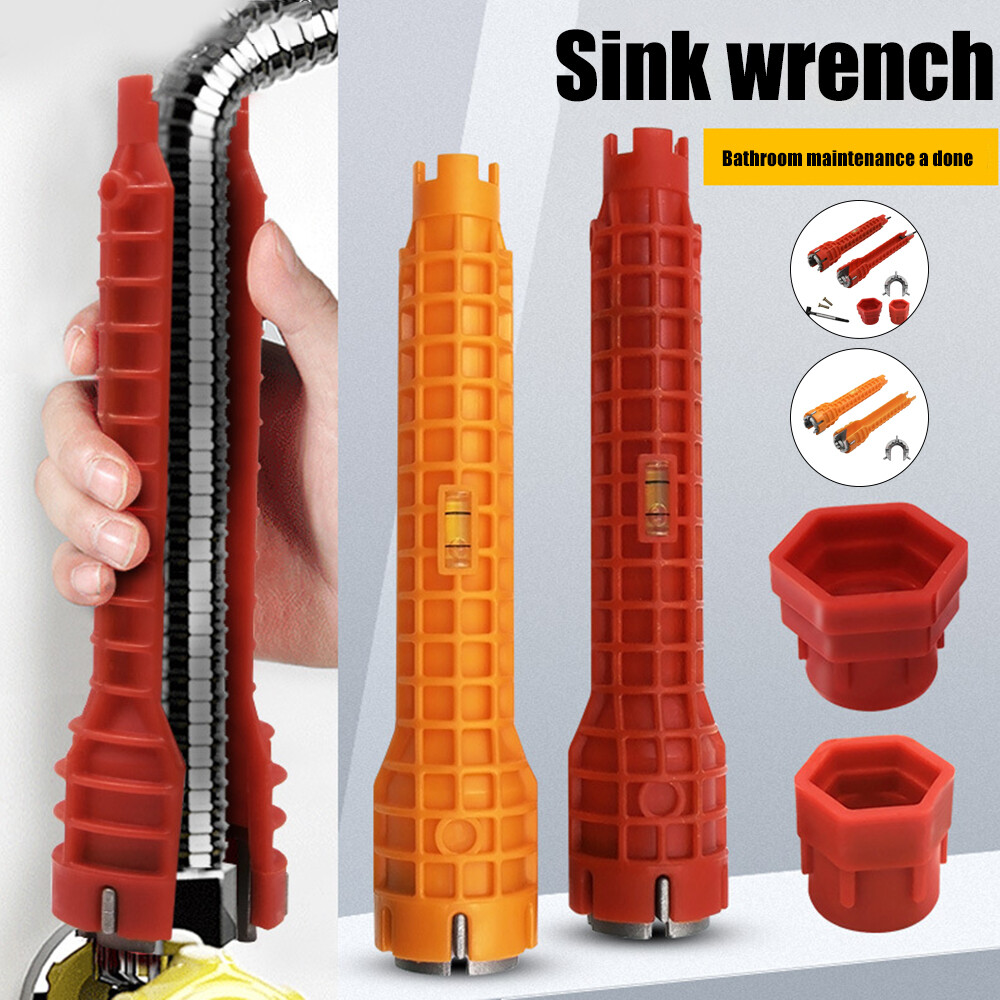8 In 1 Basin Flume Wrench Plumbing Tool Repair Hand Tool Faucet Sink ...