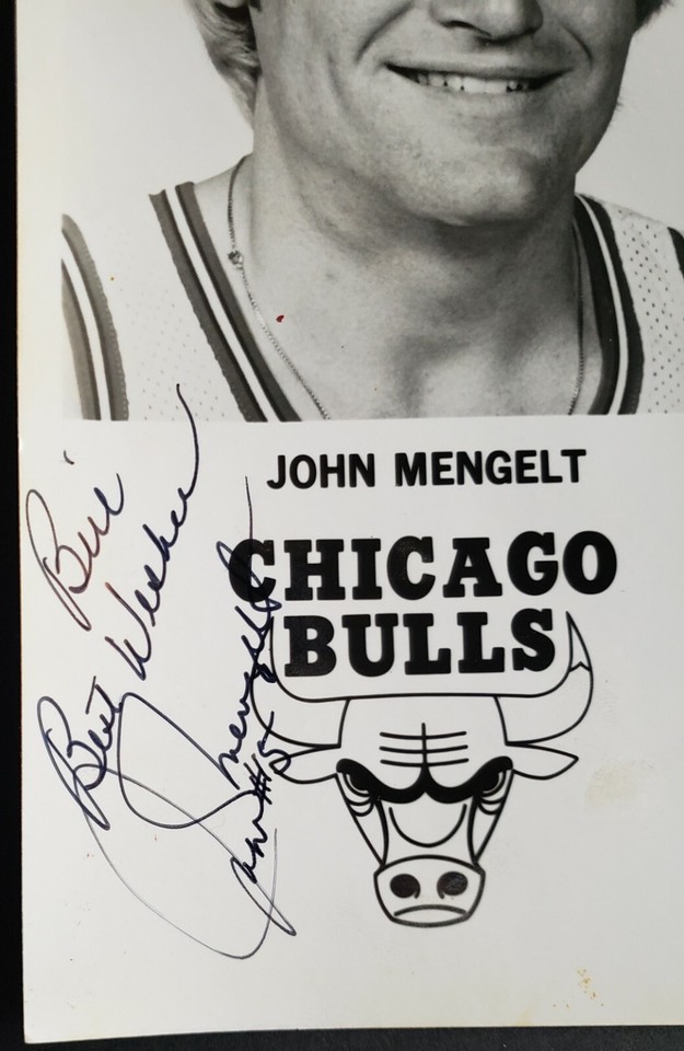 John Mengelt signed vintage Chicago Bulls team issued photo | eBay