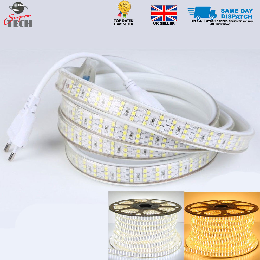 1M & 4M WarmWhite 15MM 276 LED/M Strip Light Rope Light SMD 2835 240 V ...
