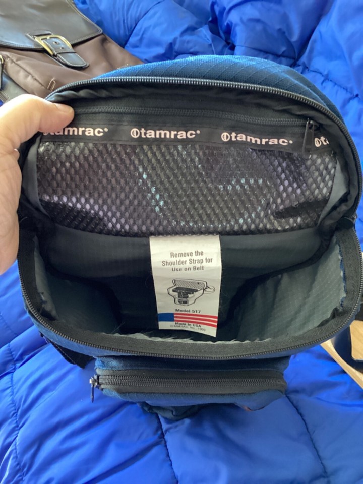 Vtg 1989 tamrac Model 517 Camera Bag Blue Made in USA Pre-owned | eBay