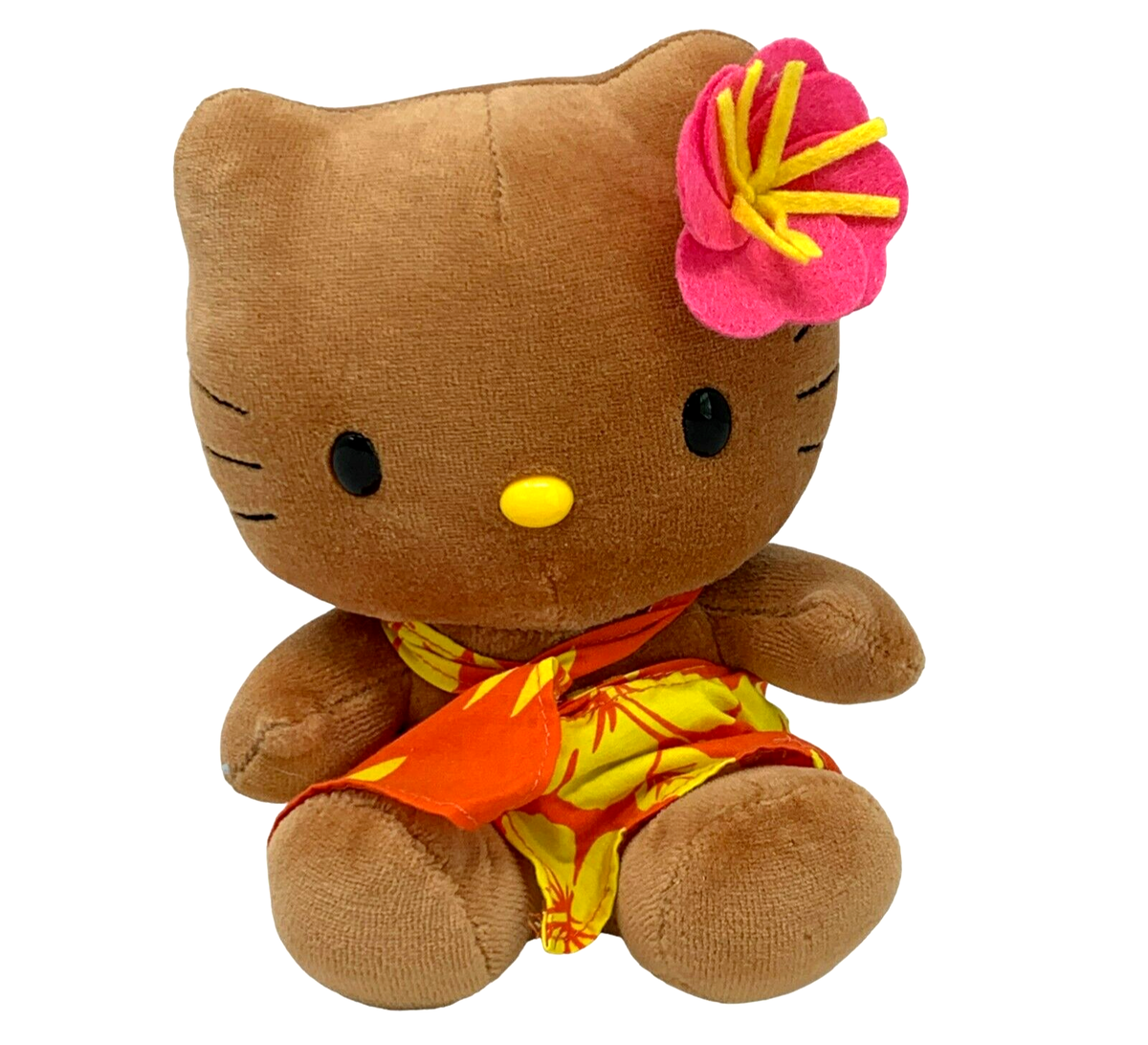 HELLO KITTY Hawaiian Orange Yellow Dress 6 HELLO KITTY Hawaiian Orange Yellow Dress 6