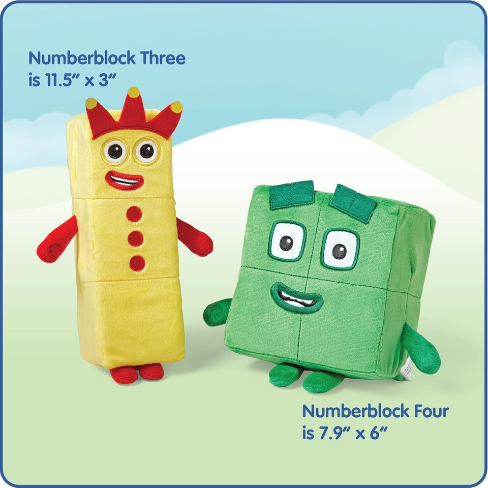 hand2mind Numberblocks Three & Four Playful Pals, Plush Figure Toys ...