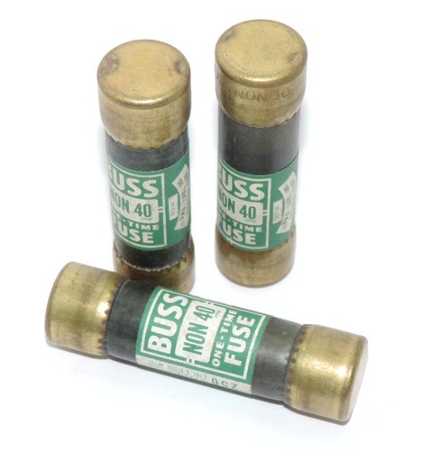 LOT OF 3 BUSSMANN NON 40 ONE-TIME FUSES NON40, 250V | eBay