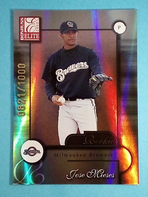2001 Donruss Elite RC Jose Mieses Milwaukee Brewers #175 821/1000 ⚾ | eBay