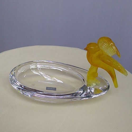 Daum Crystal Accessory yellow Bird Ashtray | eBay