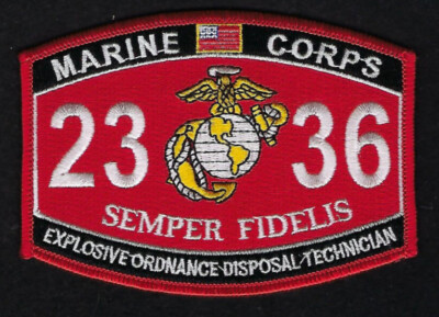 MOS 2336 EXPLOSIVE ORDNANCE DISPOSAL TECHNICIAN HAT PATCH US MARINES ...