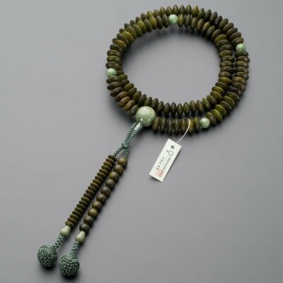Tendai Buddhist Rosary Mala Juzu Prayer beads Japan Kyoto Ryokudan ...