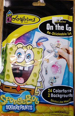 Colorforms Brand Spongebob Squarepants On The Go Restickable Set | eBay