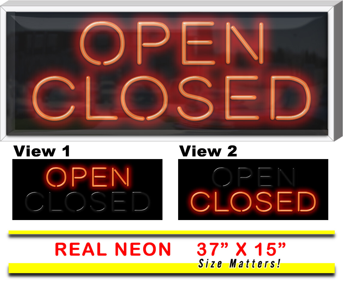Neon Open Closed Sign