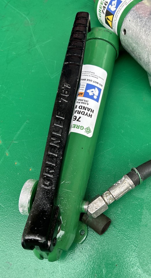 Greenlee 750 751 Hydraulic Cable Cutter w Greenlee 767 Hand Pump *NICE ...