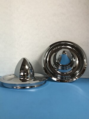 (2) BULLET STEEL CENTER CAPS FOR THE AMERICAN RACING SMOOTHIE WHEELS 7. ...
