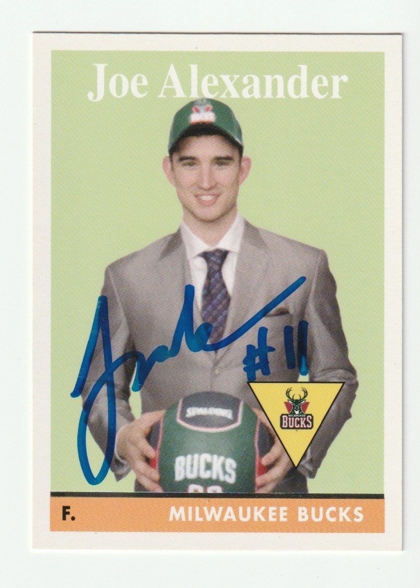 Joe Alexander Signed 2008-09 Topps 1958-59 Style Card Auto Bucks ...