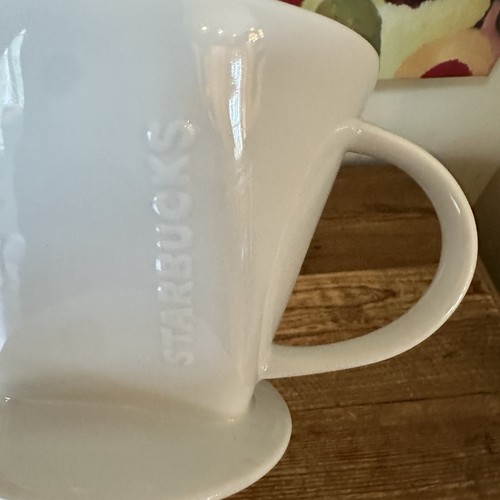 Starbucks Ceramic Coffee Filter #4 Pour Over White Brew Drip | eBay