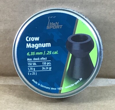 H&N SPORT CROW MAGNUM .25 CALIBER HOLLOWPOINT PELLETS 150 COUNT | eBay