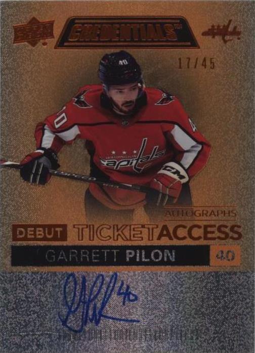2021-22 Upper Deck Credentials - Debut Ticket Access Autos Garrett ...