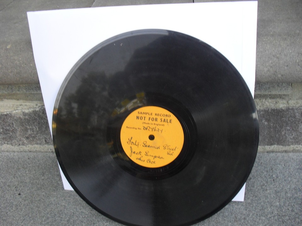 TRANSCRIPTION DISC 10"-INCH 78 RPM SINGLE - "JEER SIMPSON & HIS ORCH ...