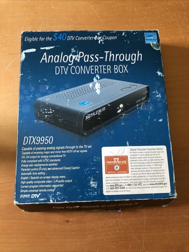Digital Stream DTX9950 Analog Pass Through DTV Converter Box - NEW | eBay