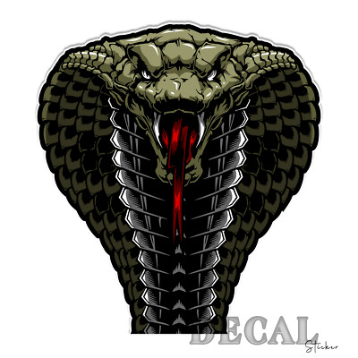 Cobra Snake Vinyl Decal Sticker Indoor Outdoor 4 Sizes | eBay
